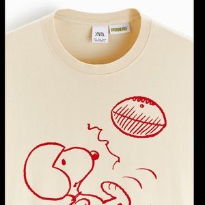 Zara | Shirts | Zara Snoopy Peanuts Printed Tshirt | Poshmark